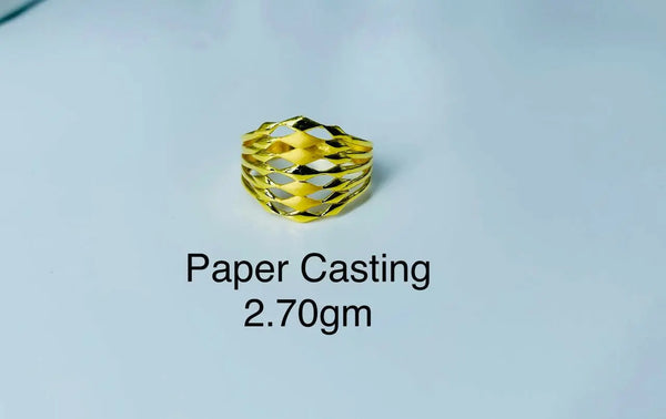 22kt Paper Casting Ladies Ring – HM Sarafa Bazar India Pvt Ltd