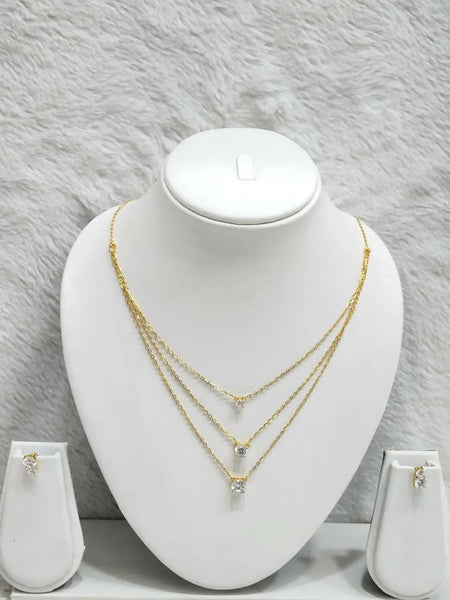 22kt Solitaire Chain Set – HM Sarafa Bazar India Pvt Ltd