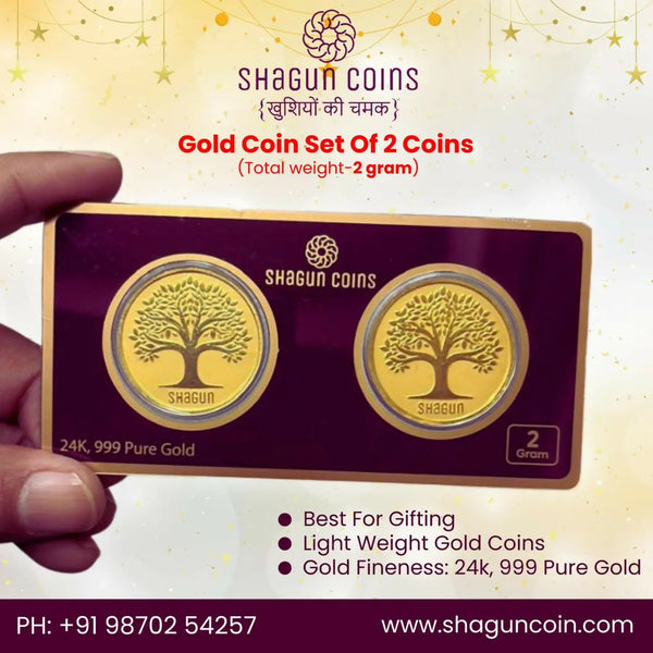 999 Gold Coin Set of 2 Coins – HM Sarafa Bazar India Pvt Ltd