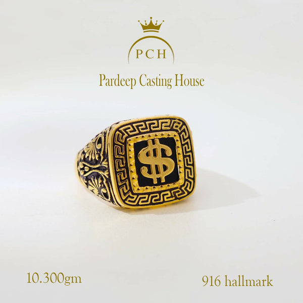 Unique and Heavy Dollar Sigh Gents Ring – HM Sarafa Bazar India Pvt Ltd
