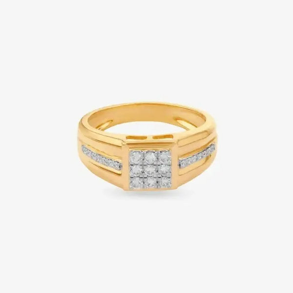C610029 - Regal Cluster Diamond Ring For Men – HM Sarafa Bazar India ...
