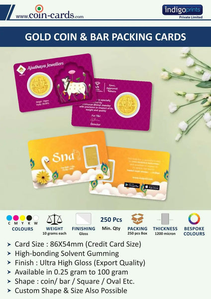 Gold Coin & Bar Packing Cards – HM Sarafa Bazar India Pvt Ltd