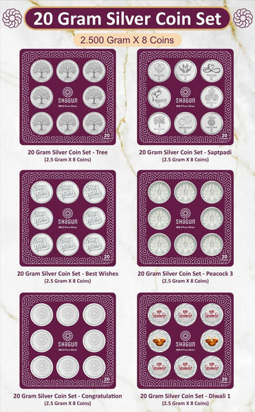 20gm Silver Coin Set – HM Sarafa Bazar India Pvt Ltd