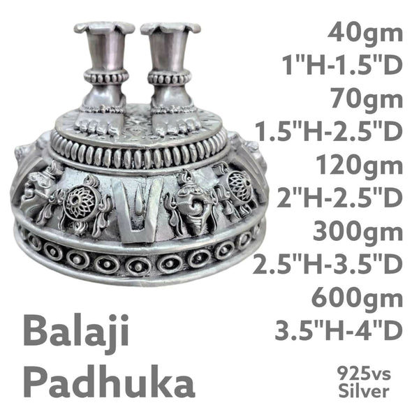 925 Silver Balaji Padhuka – HM Sarafa Bazar India Pvt Ltd