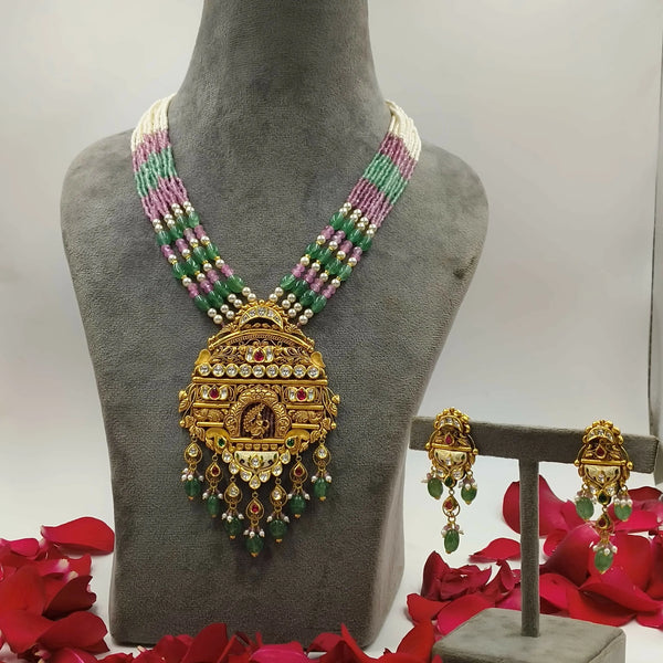 Kundan Antique Long Set – HM Sarafa Bazar India Pvt Ltd