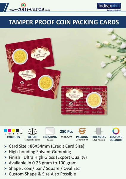 Tamper Proof Coin Packing Cards – HM Sarafa Bazar India Pvt Ltd