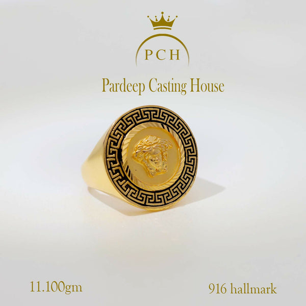 Versace Charm Gold Gents Ring – HM Sarafa Bazar India Pvt Ltd