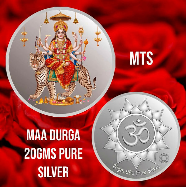 Maa Durga Silver Coin – HM Sarafa Bazar India Pvt Ltd