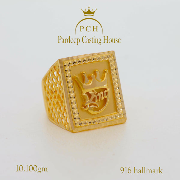 King Logo Unique Gents Ring – HM Sarafa Bazar India Pvt Ltd