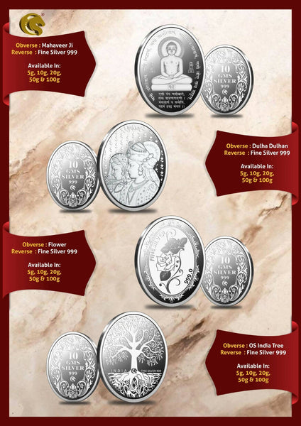 Oval Shape Silver Coins – HM Sarafa Bazar India Pvt Ltd