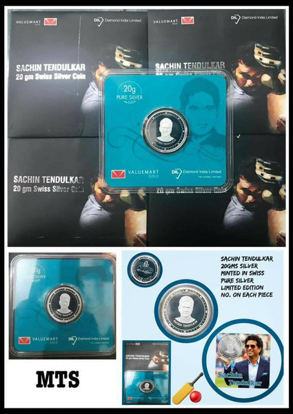 Sachin Tendulkar Silver Coin – HM Sarafa Bazar India Pvt Ltd